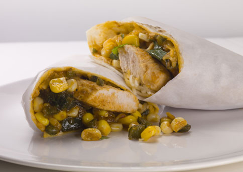 Deb's Lunch … and dinner and breakfast too › Chicken Poblano Burritos